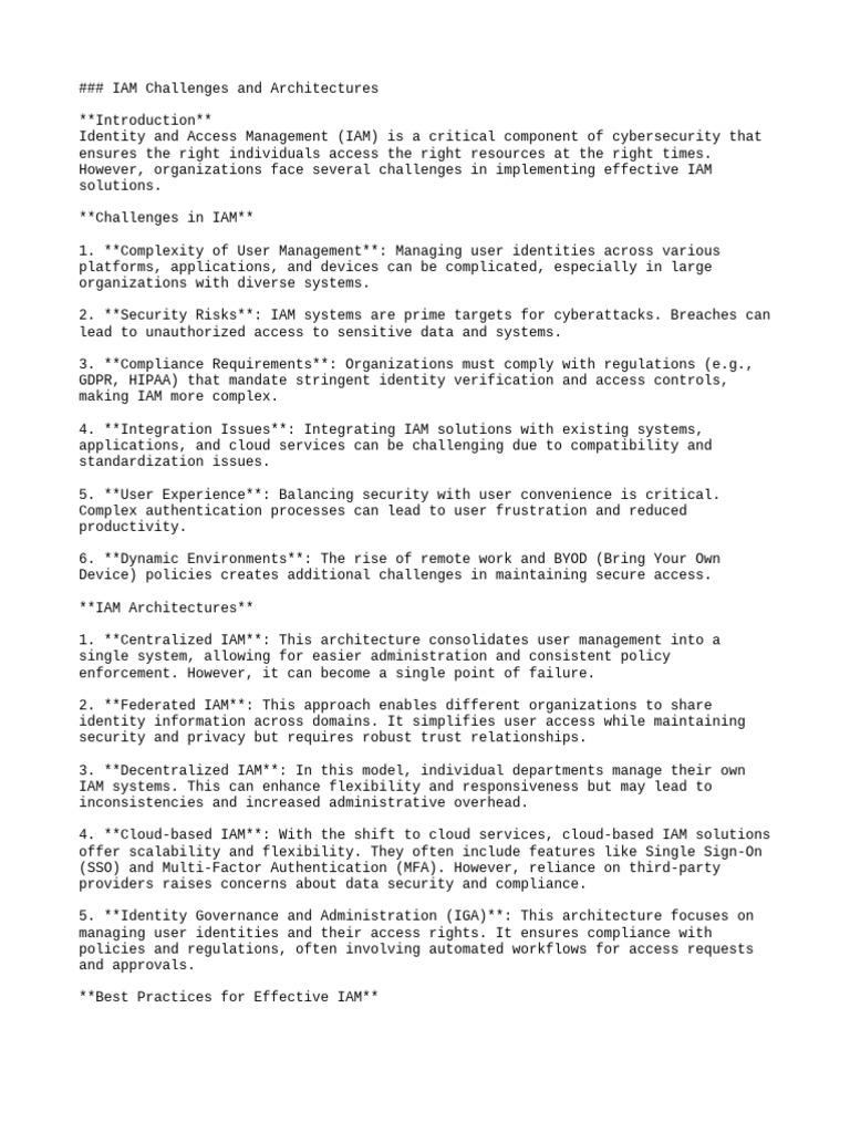 Iam Pdf Security Computer Security