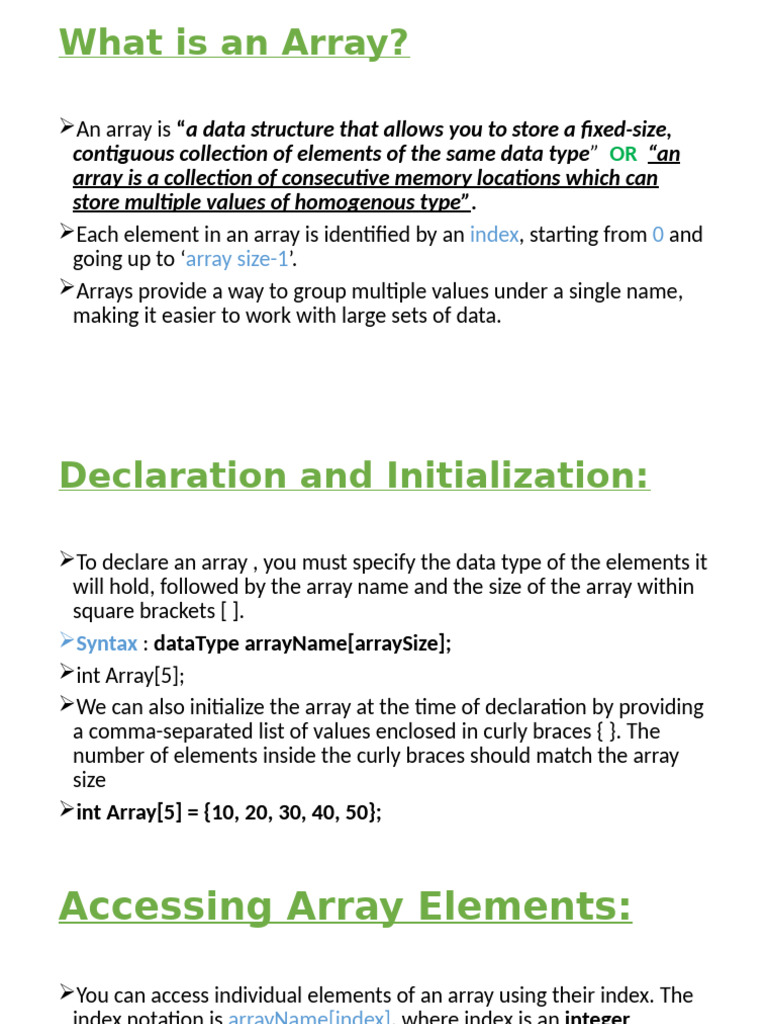 arrays in c++ | PDF | Integer (Computer Science) | Data Type