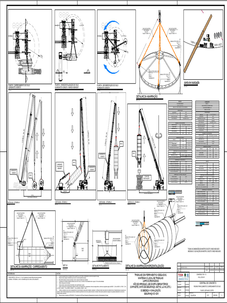 Plano de Rigging Central de Concreto | PDF | Guindaste (máquina ...