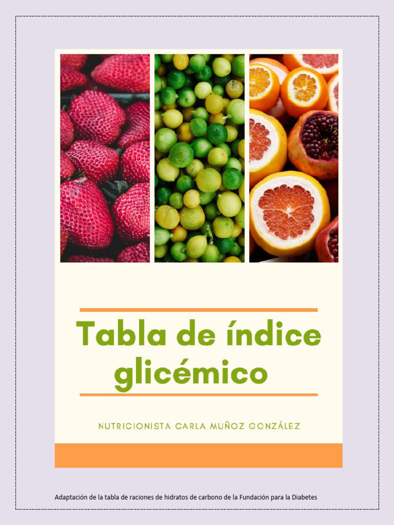 Tabla de Indice Glicémico | PDF