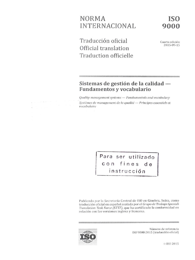 Norma Iso 9000.2015 | PDF