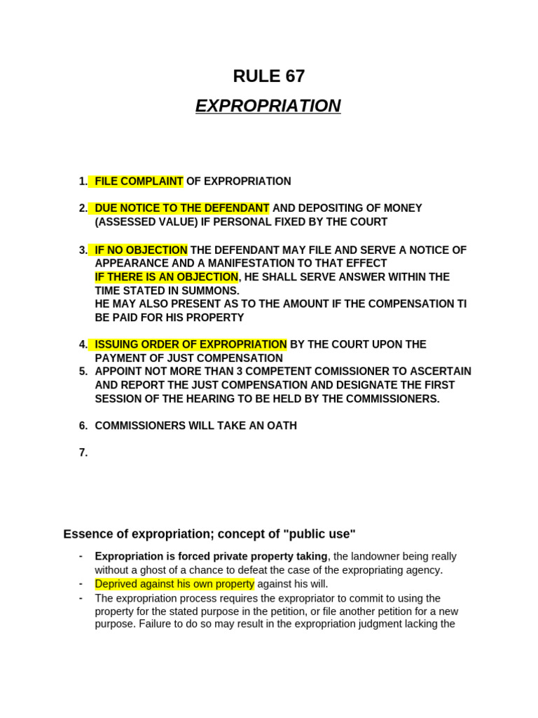 RULE 67-68 (AutoRecovered) | PDF | Contempt Of Court | Eminent Domain