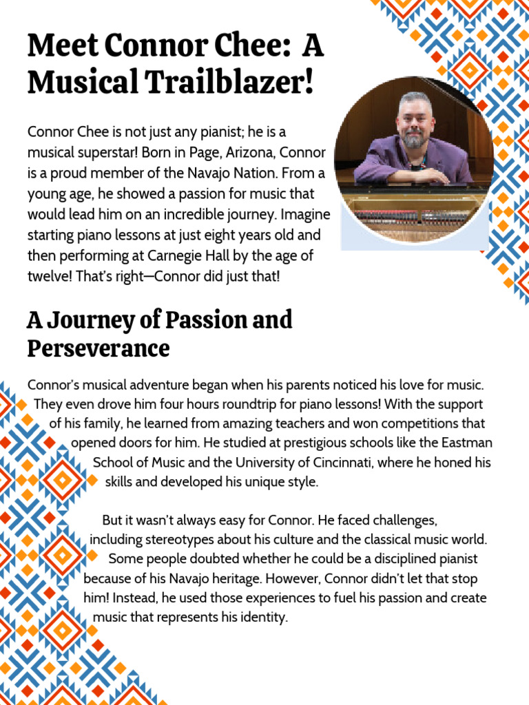 Meet Connor Chee A Musical Trailblazer! | PDF | Performing Arts
