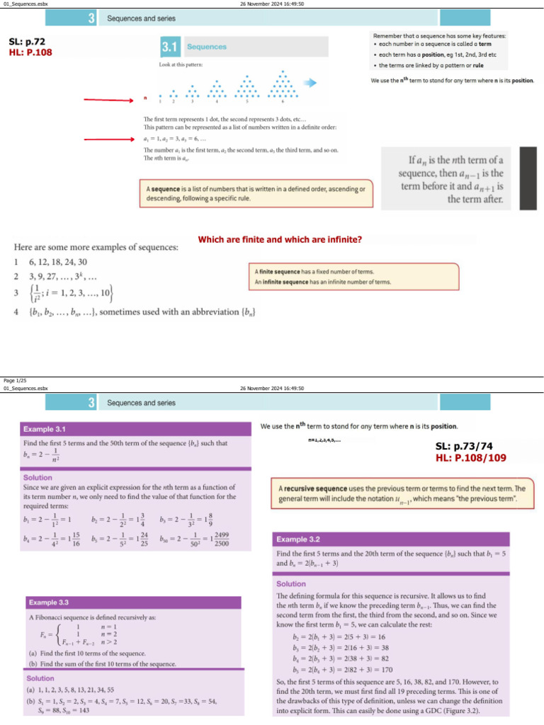 Sequences Document 2024 | PDF