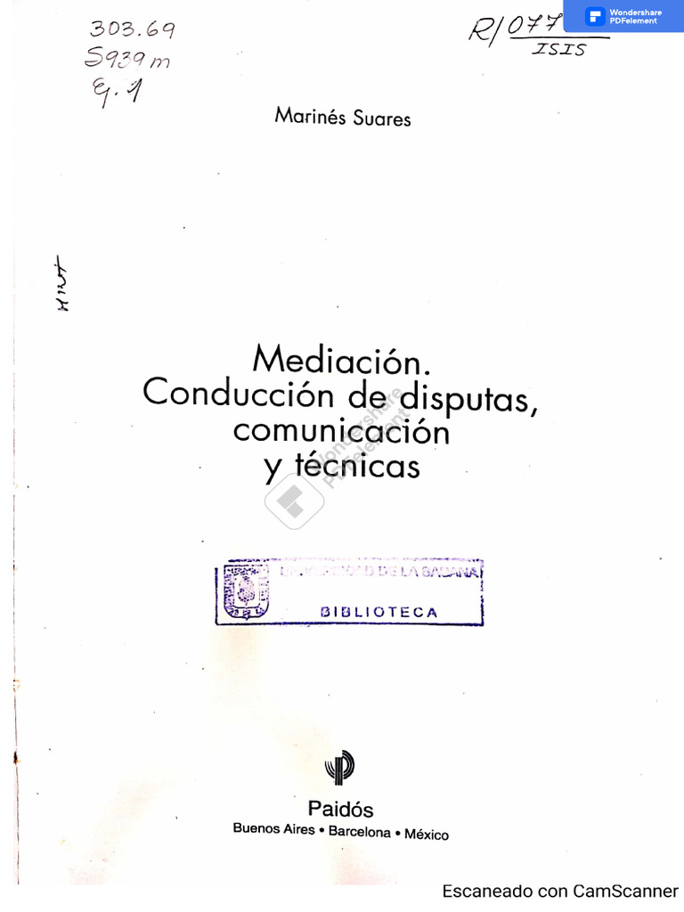 Capítulo 3 Comunicación en El Proceso de Mediación Marinés Suárez | PDF