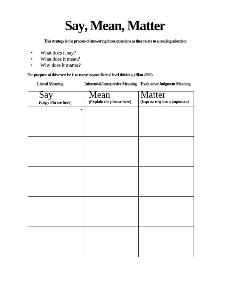 11 Say Mean Matter | PDF