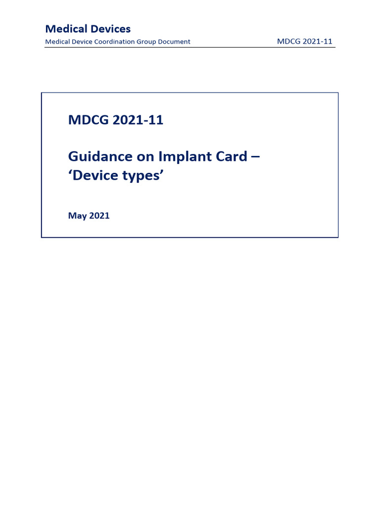 Implant Card Guidance for Devices | PDF | Stent | Urinary Incontinence
