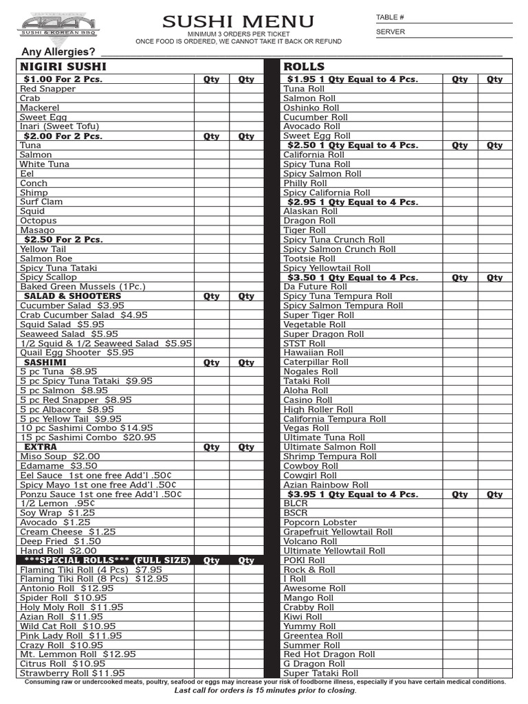 2171236_sushi_menu | PDF | Sushi | Asian Cuisine