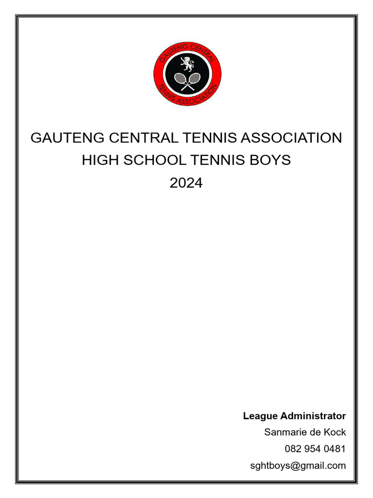 GCTA High School Boys League Booklet 2024 | PDF | Entertainment | Sports