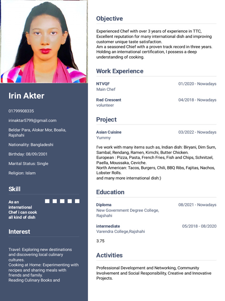 Irin Akter - August21-063035PM | PDF | Food And Drink | Cuisine