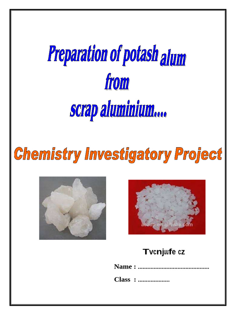 Preparation of An Alum From Scrap Aluminium | PDF | Aluminium ...