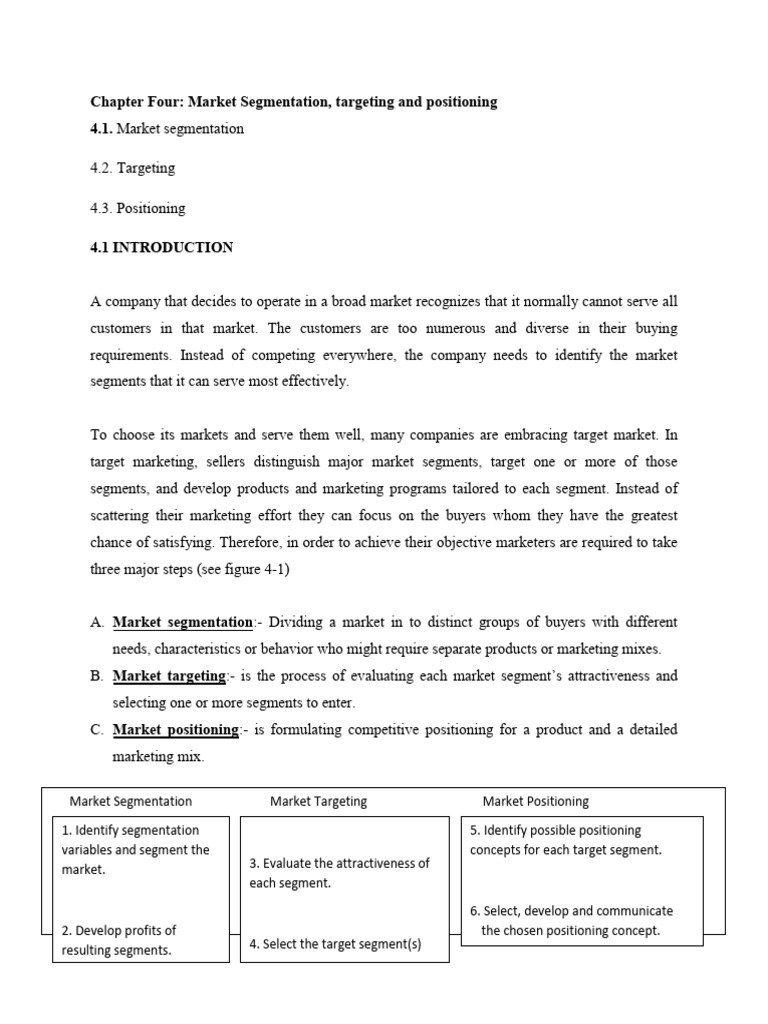 Chapter Four lect | PDF | Marketing | Market Segmentation Chapter Four lect | PDF | Marketing | Market Segmentation