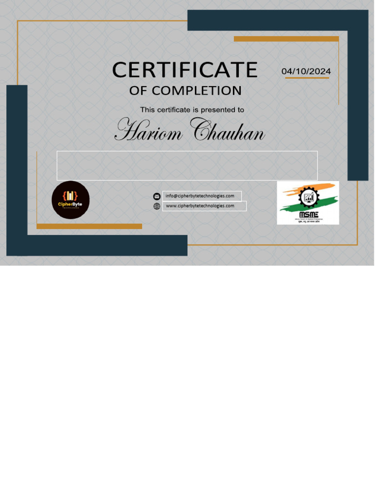 internship cerificate | PDF