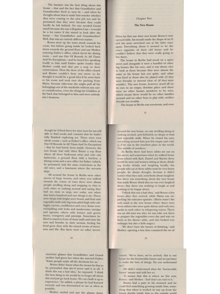 Chapter 2 Text The Boy in Striped Pyjamas | PDF