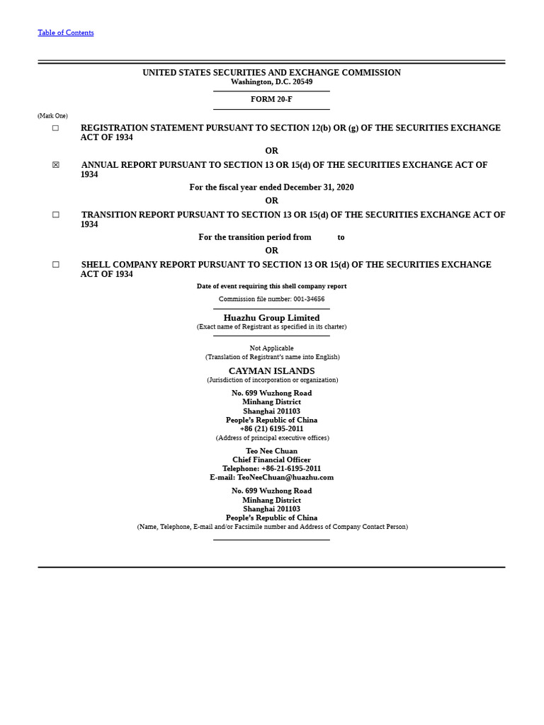 2020 Annual Report | PDF | Securities (Finance) | Financial Statement