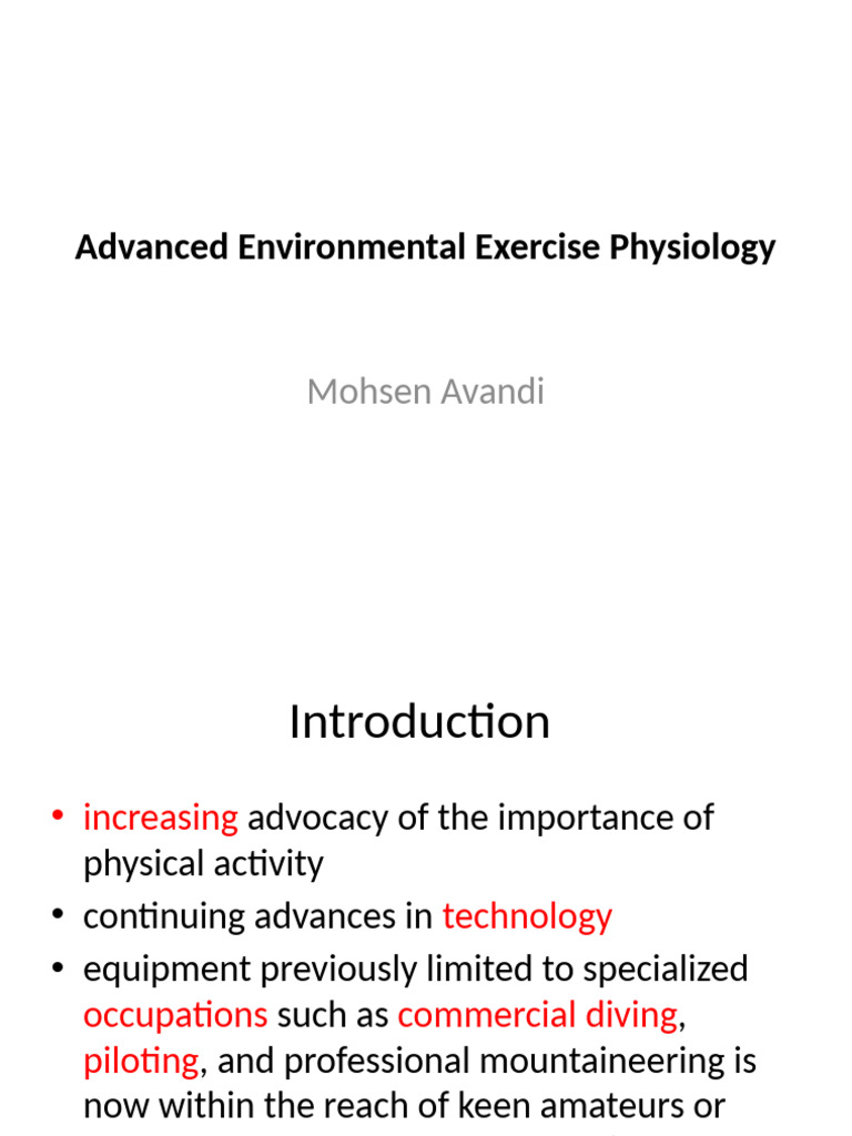 Advanced Environmental Exercise Physiology | PDF | Heat Transfer | Hyperthermia
