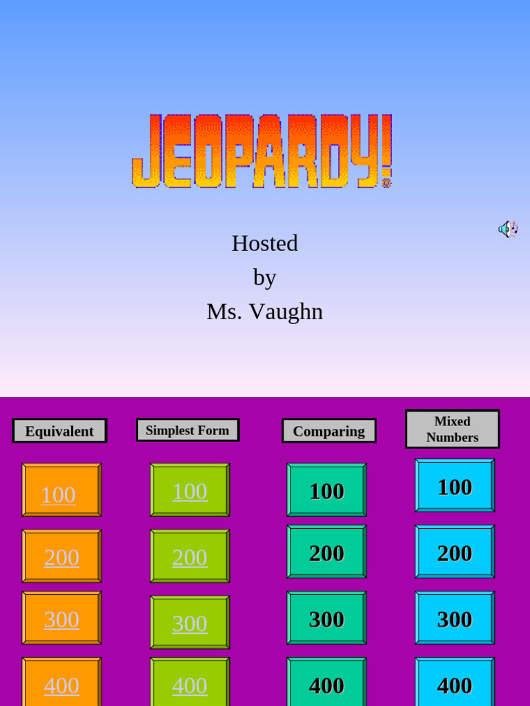 Jeopardy Template Free Download | PDF