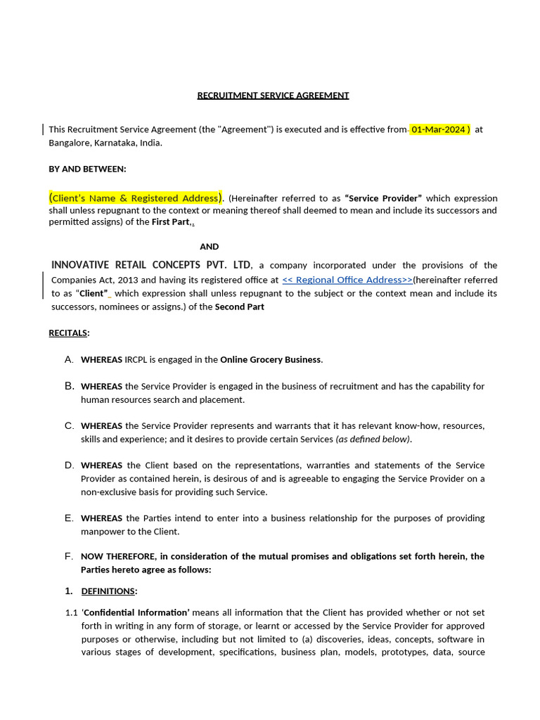 Retainership Agreement | PDF | Value Added Tax | Indemnity