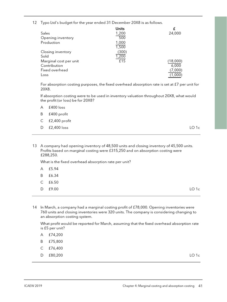 Chapter-5-Pricing-Calculations-Corrected | PDF | Cost Accounting | Profit (Economics)