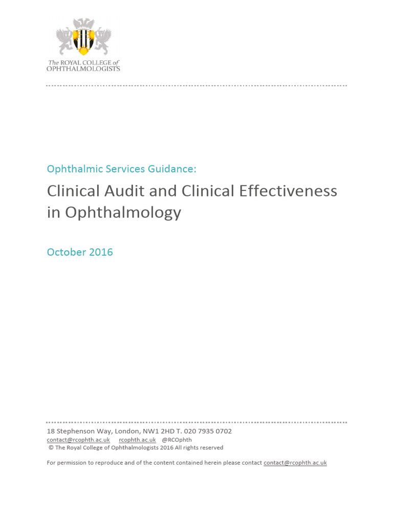 NOD Cataract Audit Guidelines | PDF | Ophthalmology | Audit