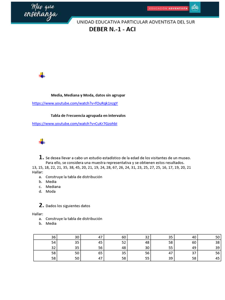 Aci-Yd Mate 1bach Deber S12 | PDF