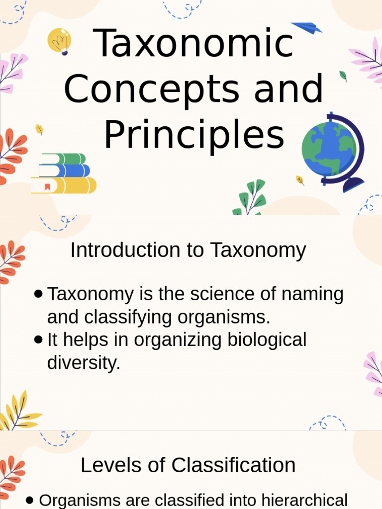 Taxonomic Concepts and Principles | PDF