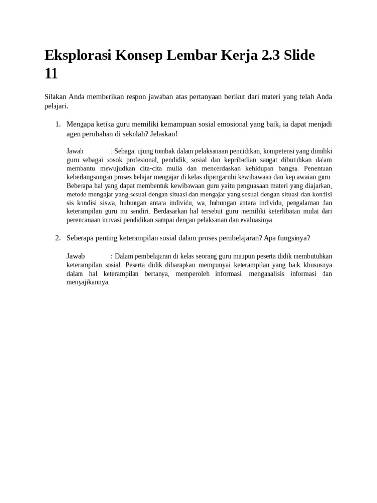 Eksplorasi Konsep Lembar Kerja 1 | PDF