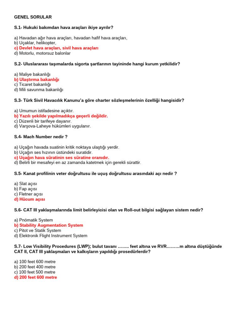 Genel Sorular Cevaplar | PDF