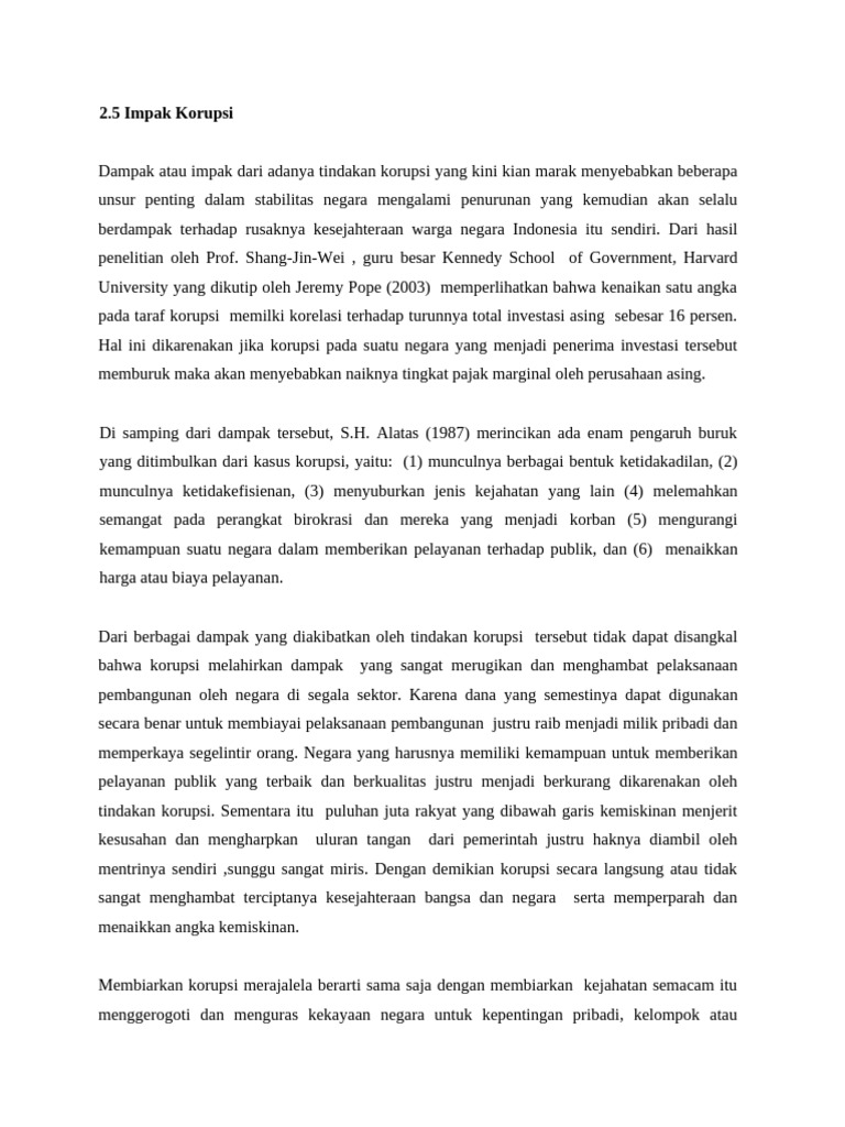 Impak Korupsi | PDF