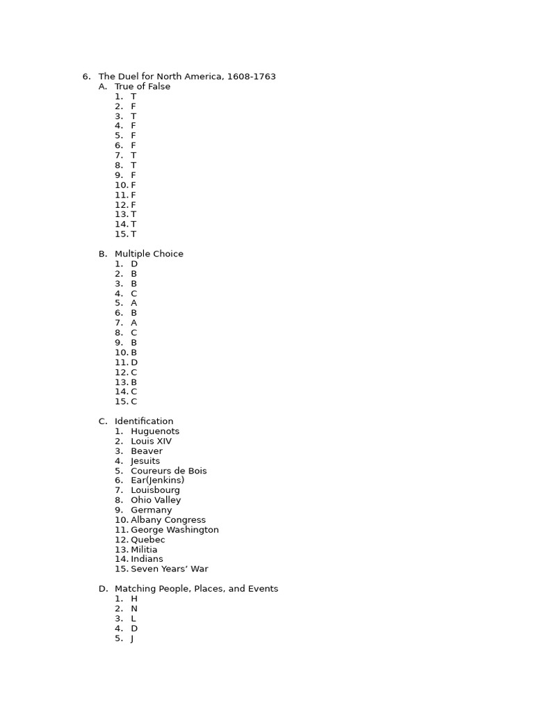 AP US History Workbook Answer Keys 6 | PDF