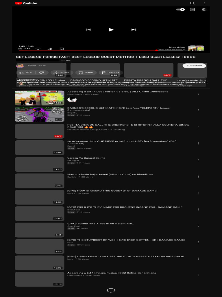 Get Legend Forms Fast! Best Legend Quest Method + Lssj Quest Location ...