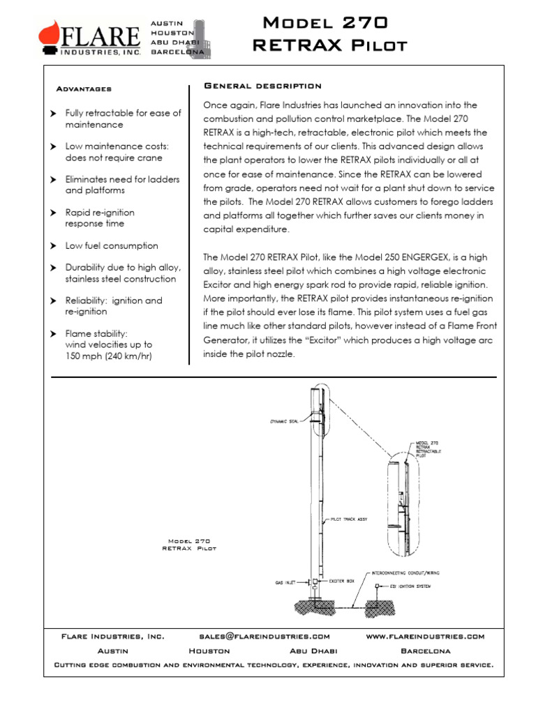 Model 270 RETRAX | PDF | Stainless Steel | Combustion