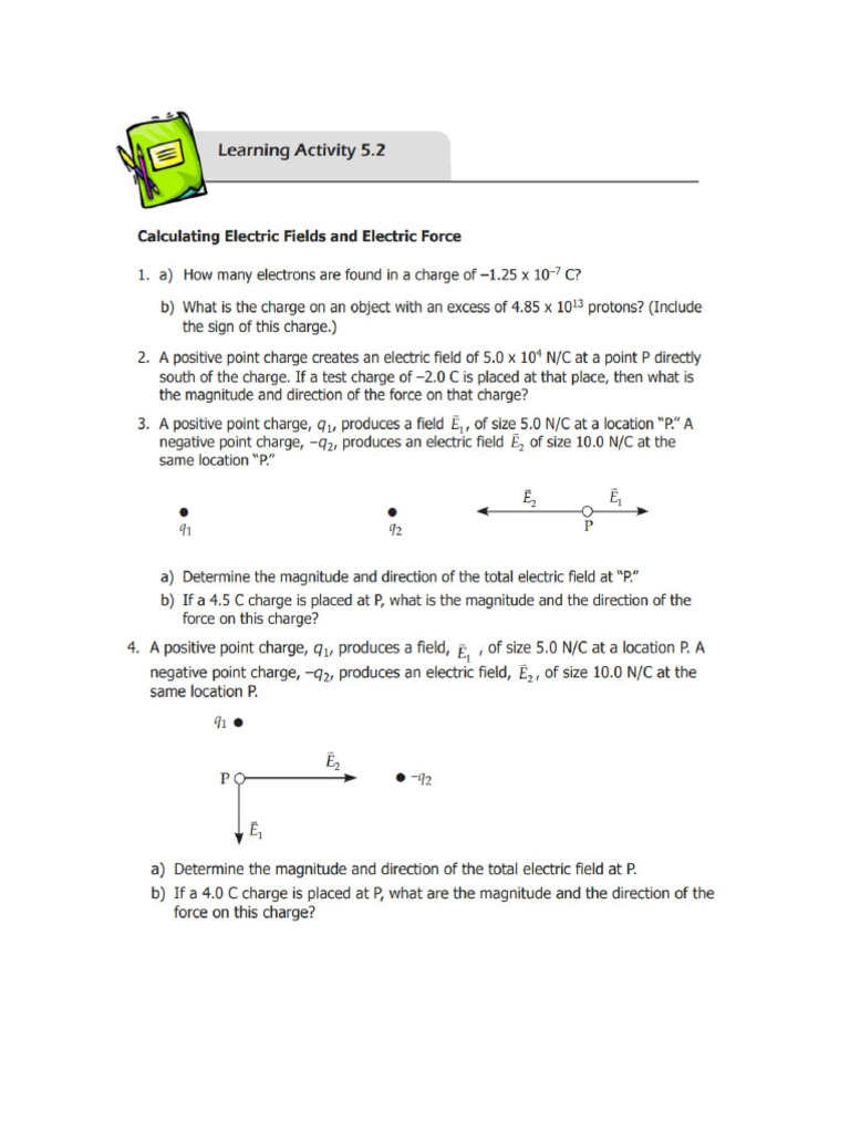 5 2 Calculating Electric Fields Pdf