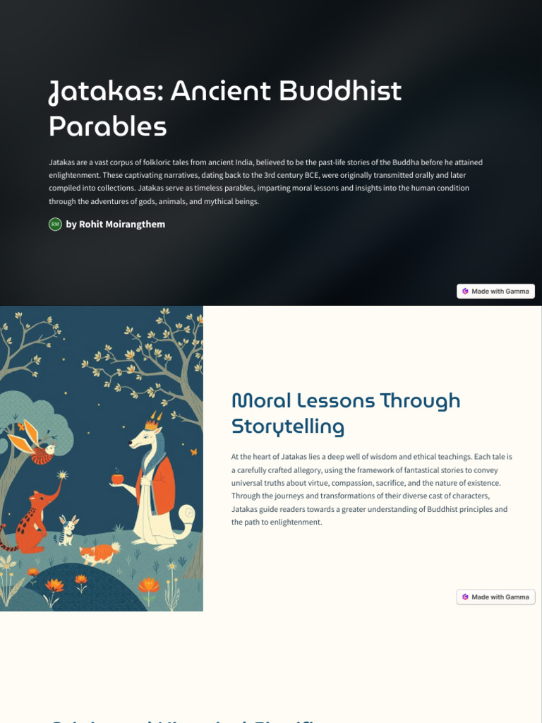 Jatakas Ancient Buddhist Parables | PDF | Bodhisattva | Reincarnation