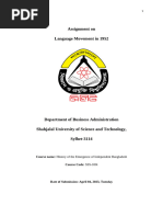 The Language Movement of 1952 | PDF | Bangladesh | Bengal