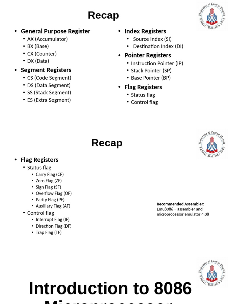 Intro. 8086 Mircoprocessor | PDF | Central Processing Unit | Computing
