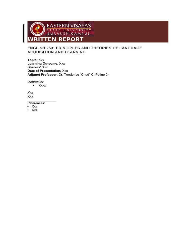 Written Report Template | PDF