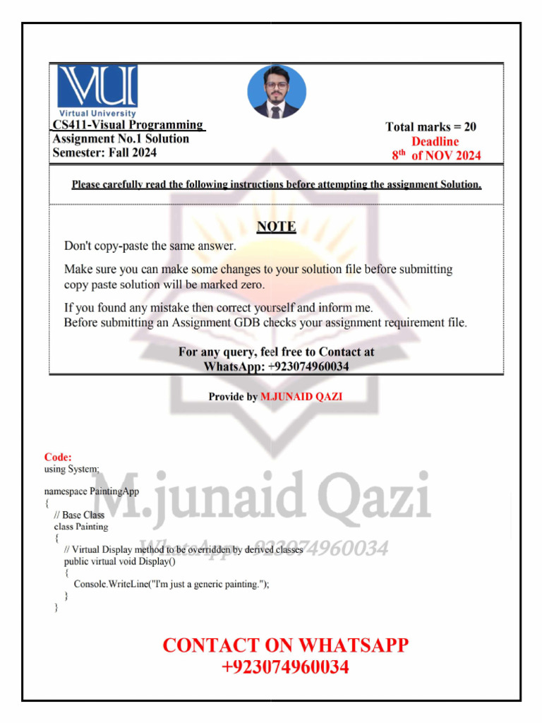 CS411-Assignment 1 Solution | PDF