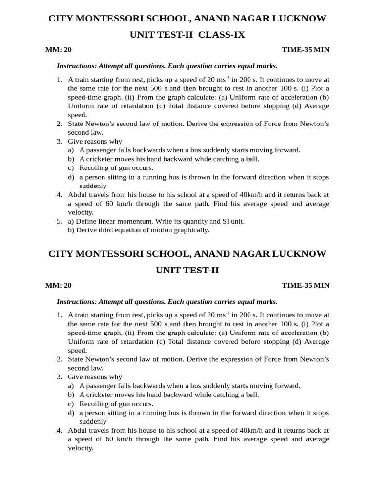 Physics Ix | PDF | Speed | Acceleration