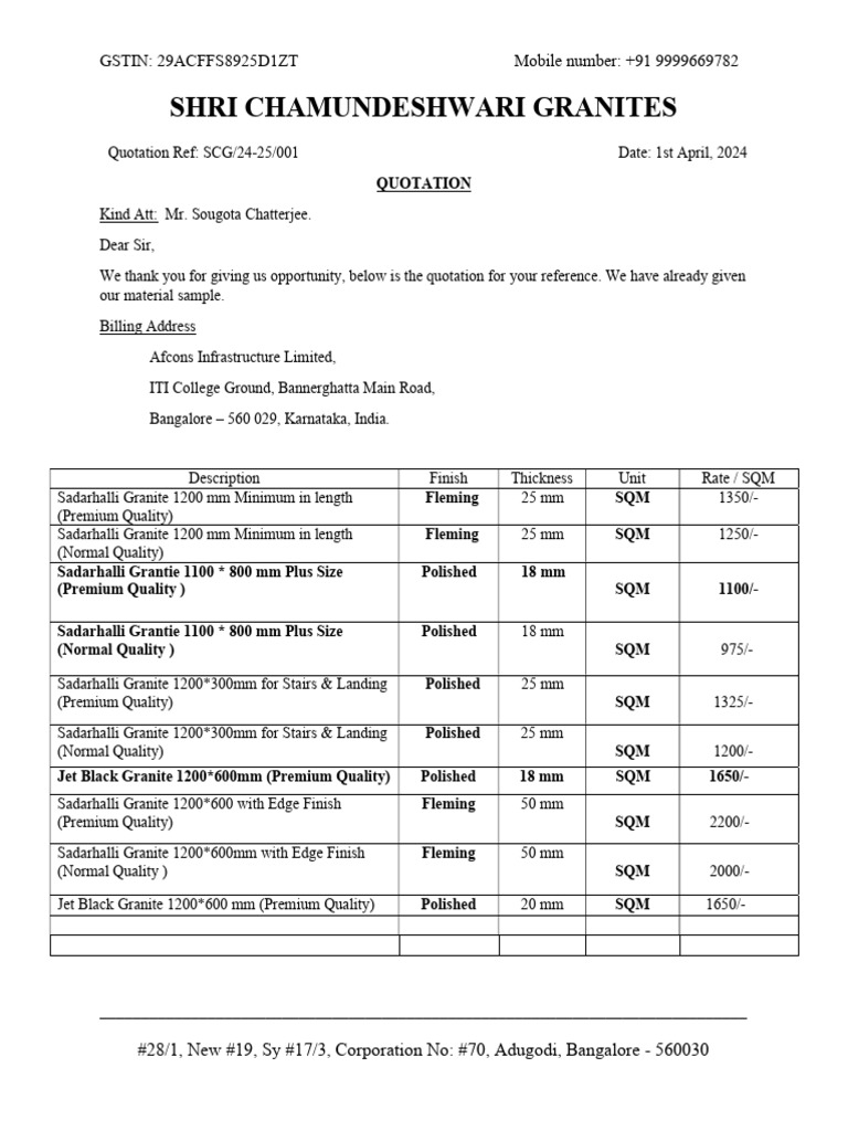 SCG Quotation - | PDF