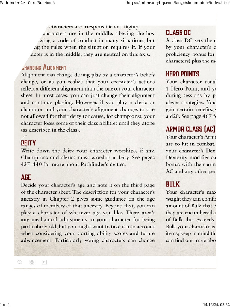 Pathfinder 2e Core Rulebook Guide | PDF