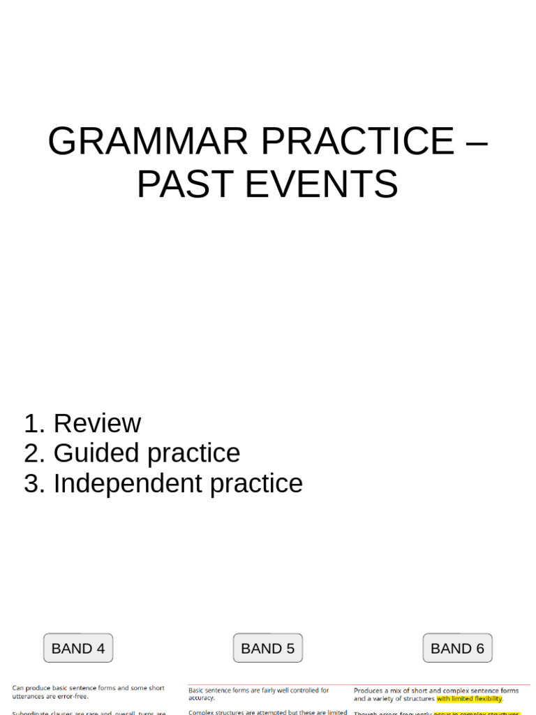 Mastering past tenses | PDF | Grammatical Tense | Language Mechanics