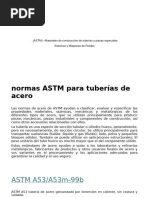 Tabla de Materiales de Tuberias Astm | PDF | Acero | Tubería (transporte de fluidos)