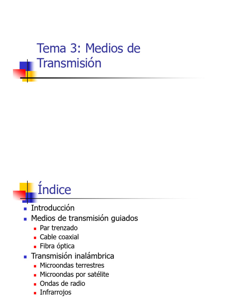 Tema3 Medios de Transmisión - Modo de Compatibilidad | PDF | Medio de ...
