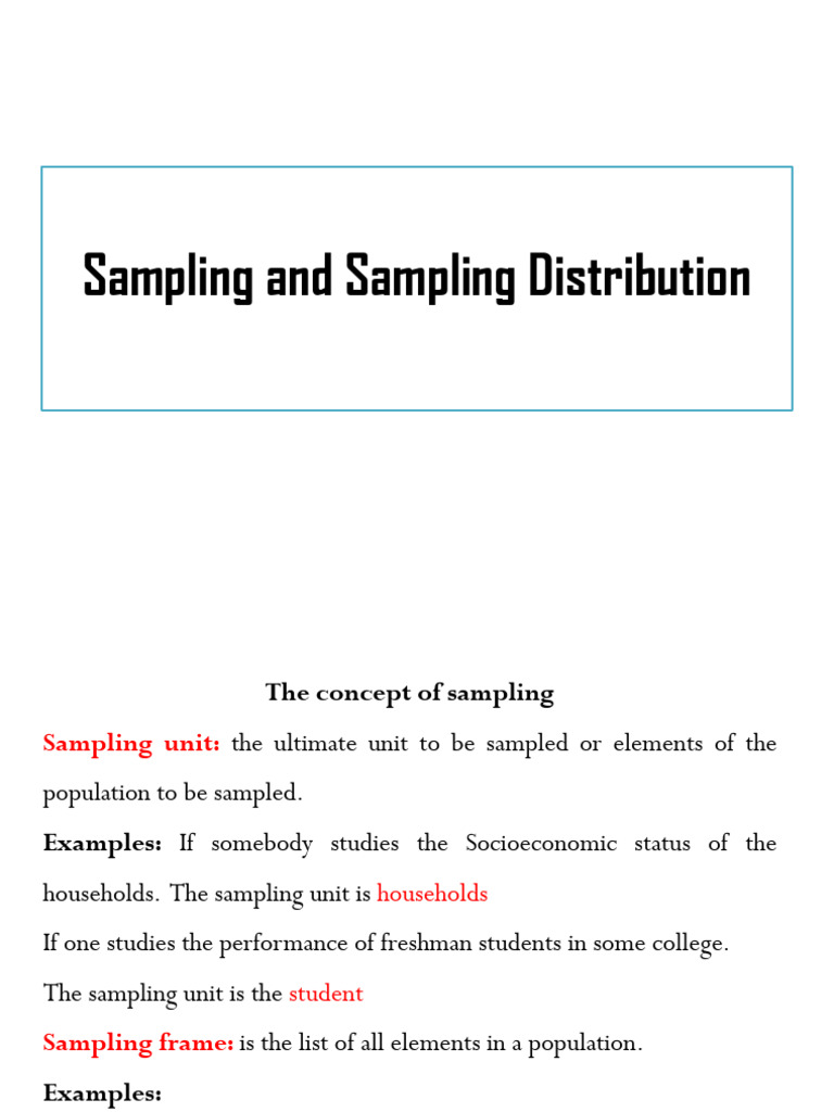 Sampling and Sampling Methods | PDF | Sampling (Statistics) | Sample Size Determination