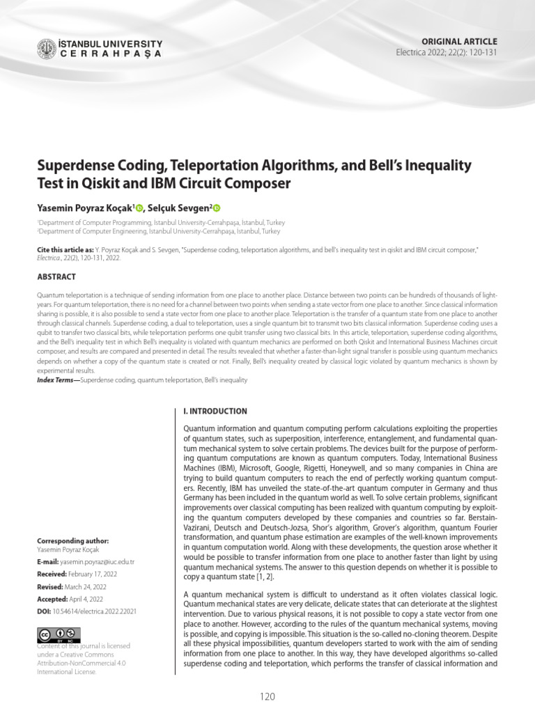 120-131(1) | PDF | Quantum Computing | Quantum Entanglement