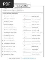SI - 6.RP.A.2 - Understand Unit Rates | PDF