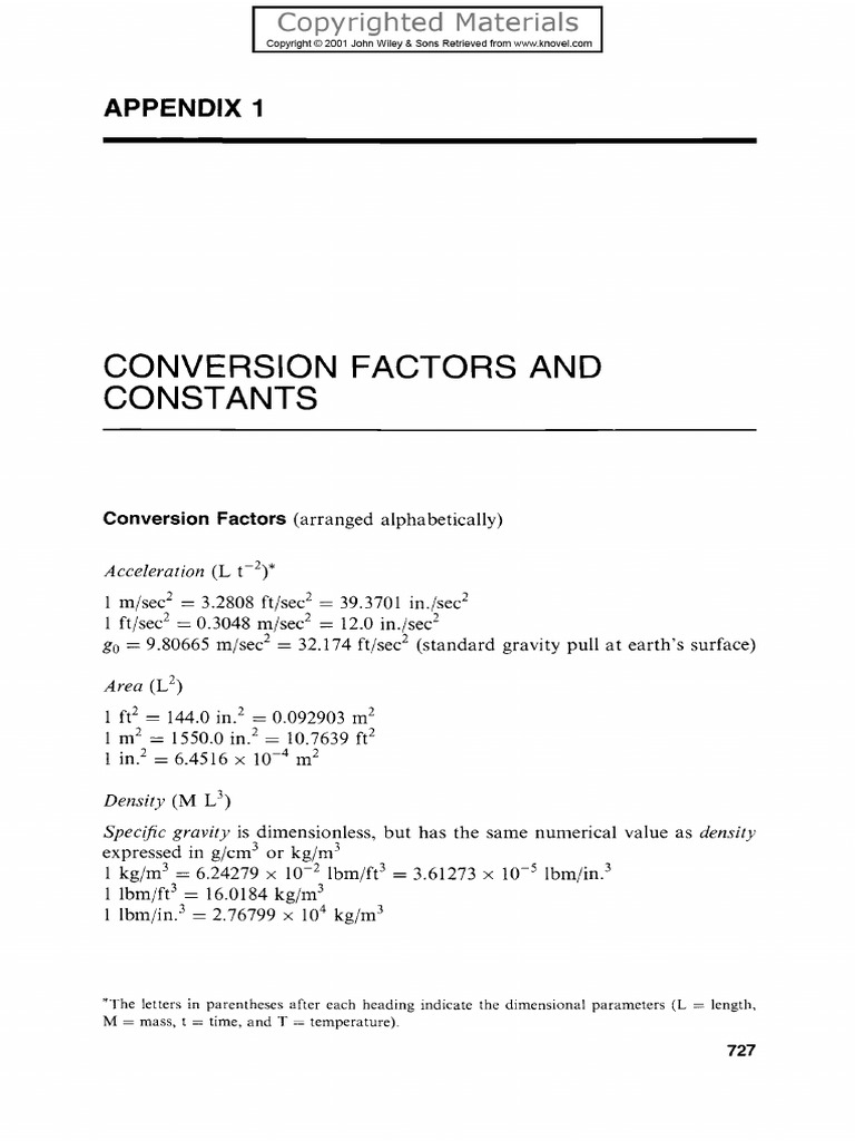 Engineering Conversion Factors | PDF | Boundary Layer | Heat Transfer