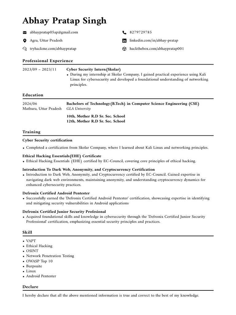 Abhay Resume | PDF
