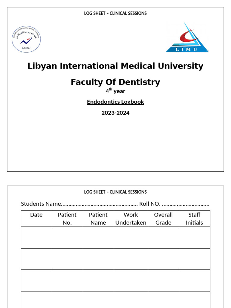 Clinical Session Log Sheet Template | PDF